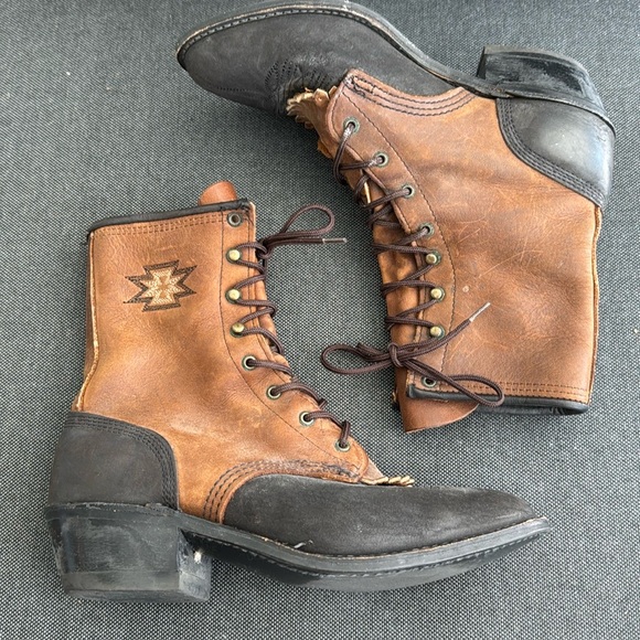 Abilene Boot Co. | Shoes | Vintage Abilene Boots Womens 6 Brown Leather ...